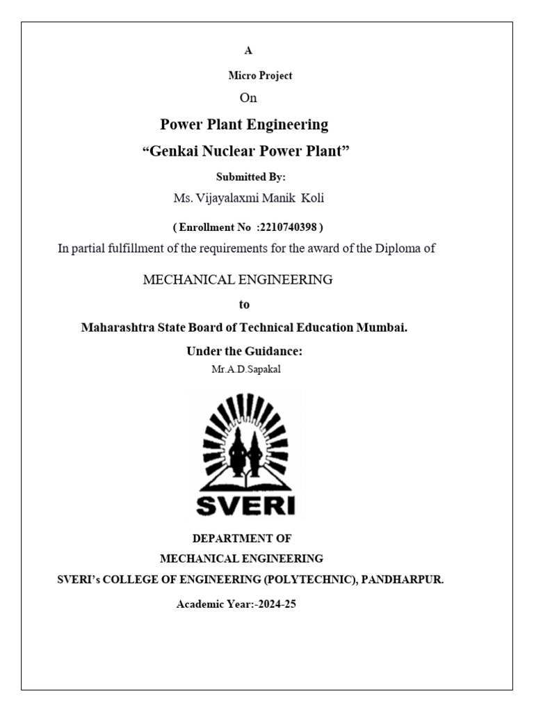 Power Plant Engineering Genkai Nuclear Power Plant" | PDF
