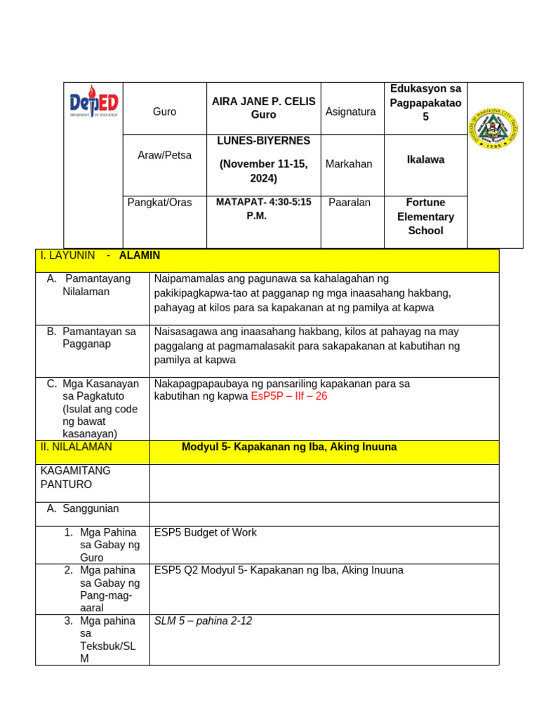 Esp DLP Qrt2 Week6 Celis Aira Jane P | PDF