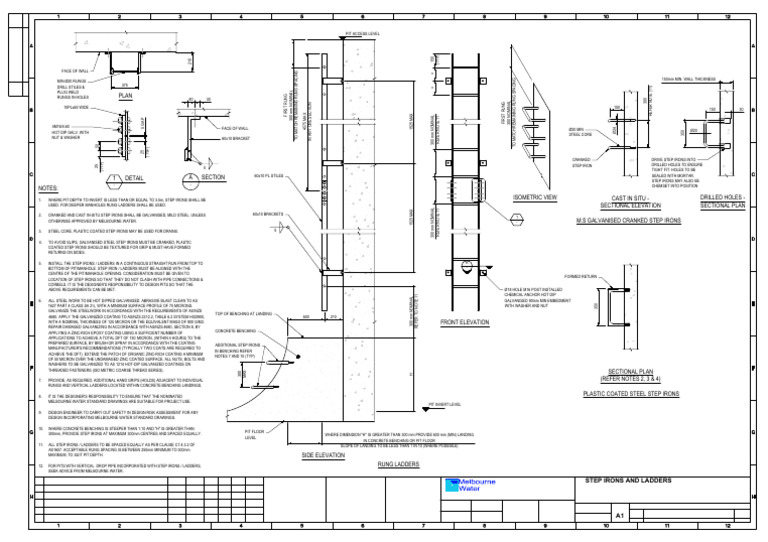 7251 08 416 Step Irons Ladders | PDF | Galvanization | Building Materials