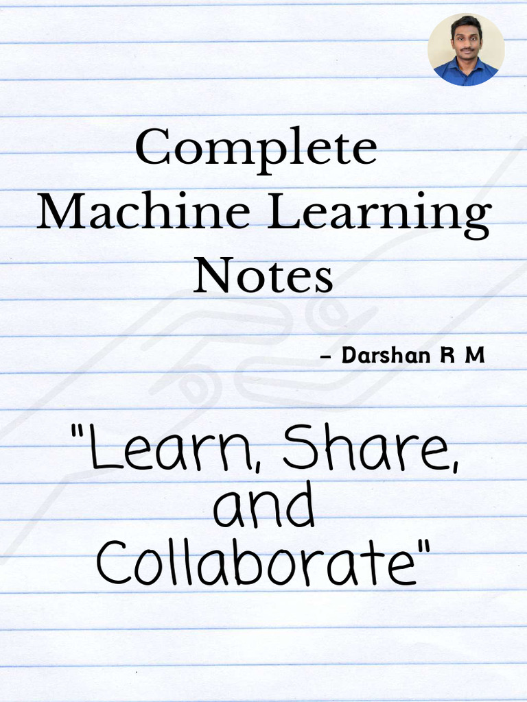 Sample Machine Learning Notes 1700626600 | PDF