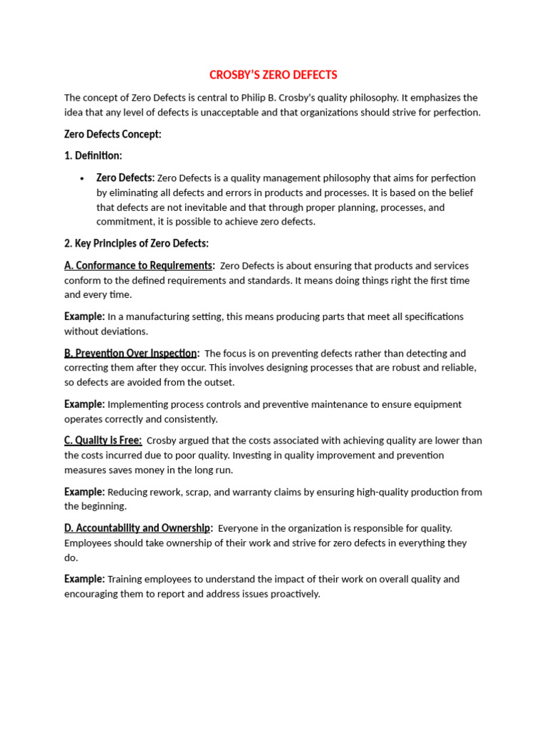 CBMEC-Notes Crosby | PDF | Quality (Business) | Performance Indicator