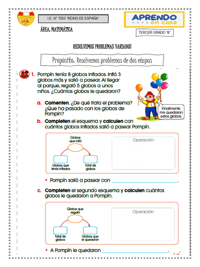 Resolvemos Problemas de Dos Etapas | PDF