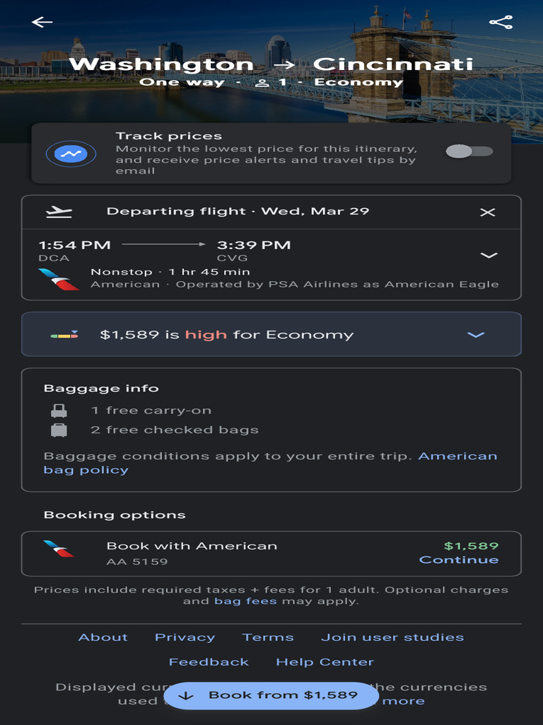 One Way To Cincinnati Google Flights | PDF