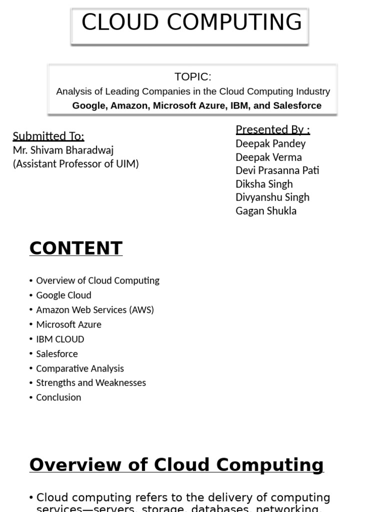 Cloud Computing Industry Analysis | PDF | Cloud Computing | Microsoft Azure