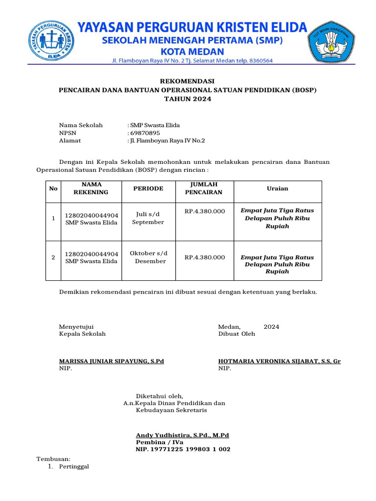 Surat Rekomendasi SMP | PDF