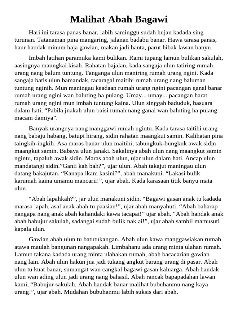 Malihat Abah Bagawi | PDF