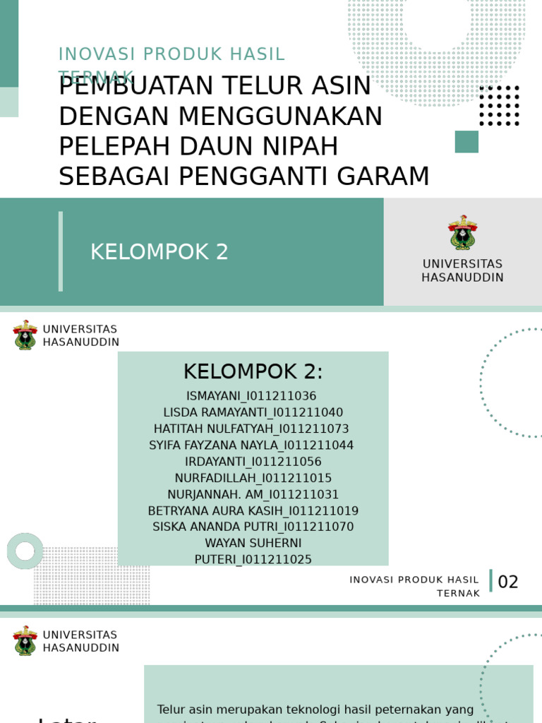 KLP 2 A1 Inovasi Telur Asin | PDF