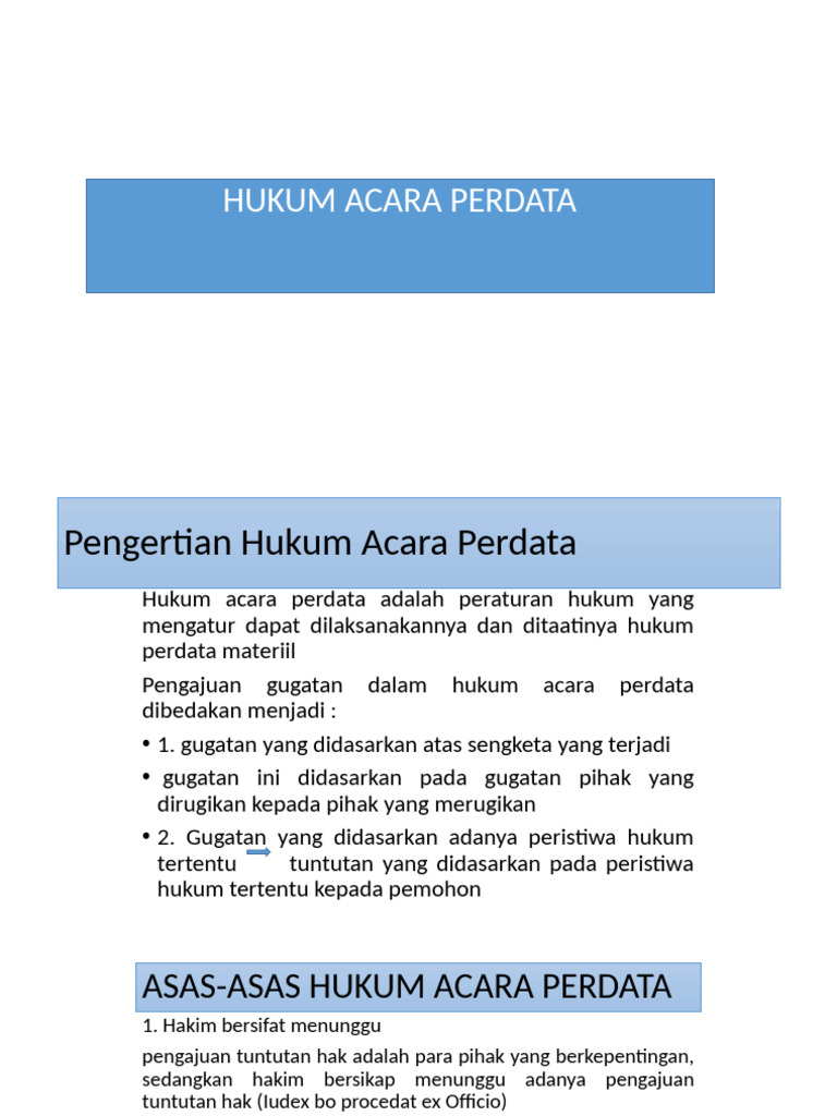 Hukum Acara Perdata | PDF