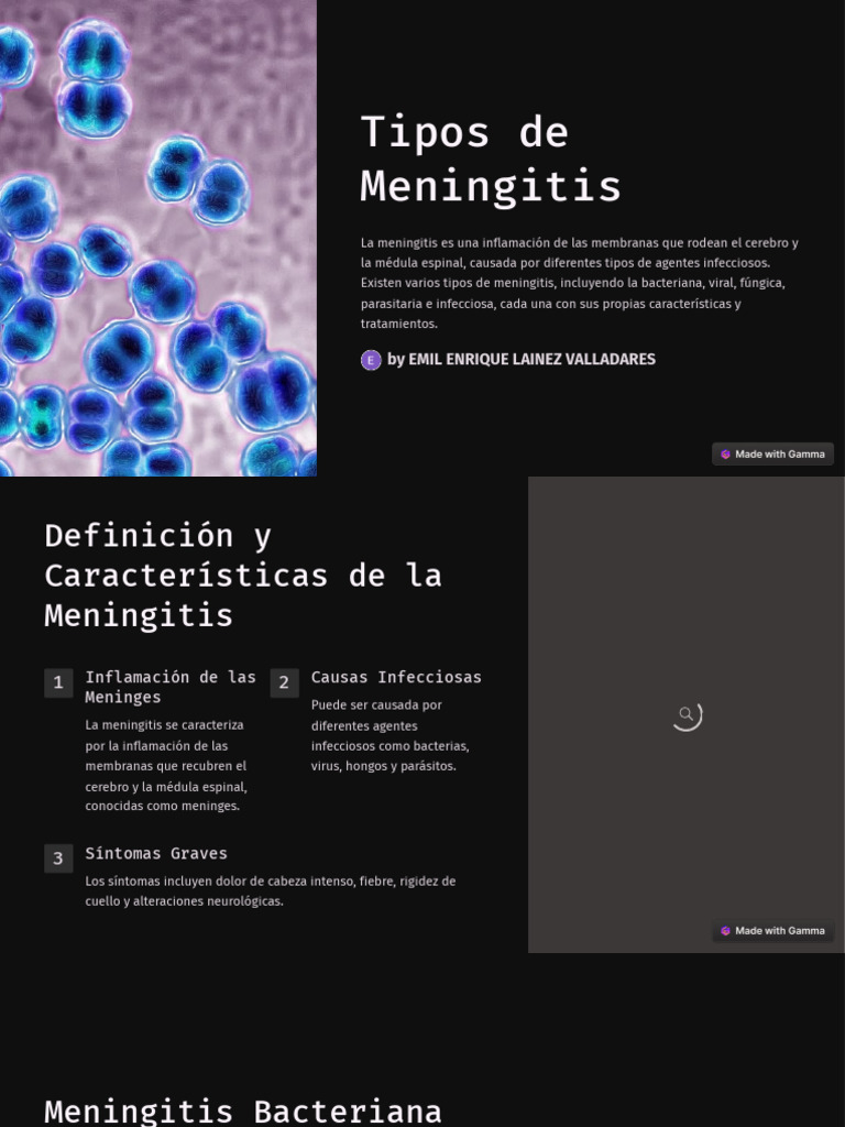 Tipos de Meningitis y sus Características | PDF | Meningitis | Medicina ...