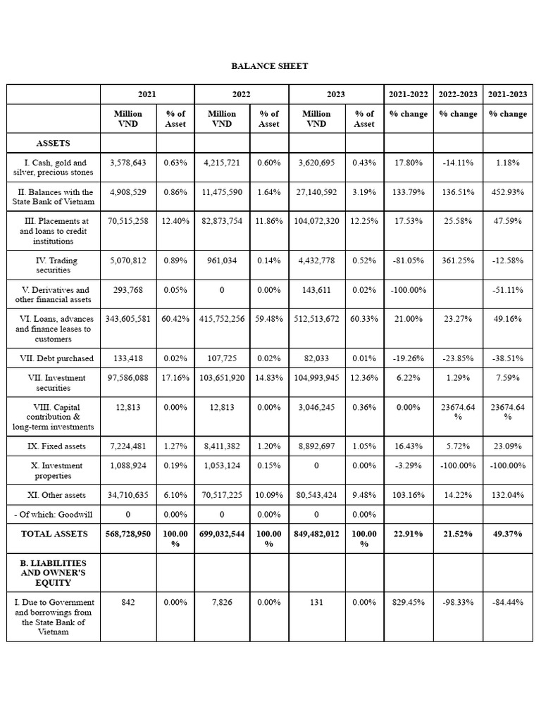 Balance Sheet | PDF | Equity (Finance) | Investing
