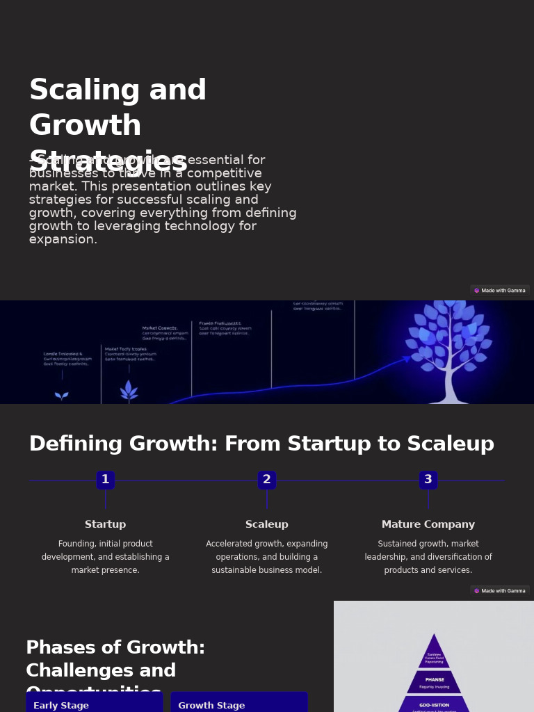 Scaling And Growth Strategies Pdf Startup Company Small Business