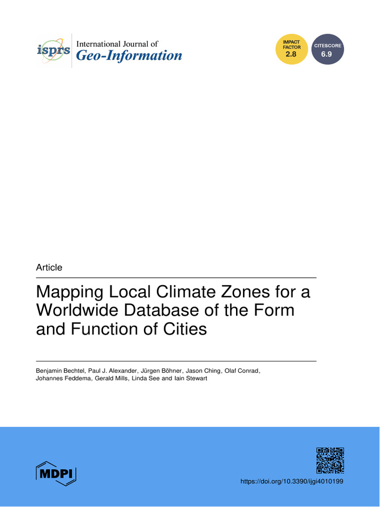 2015 - Mapping Local Climate Zones | PDF | Statistical Classification | Climate