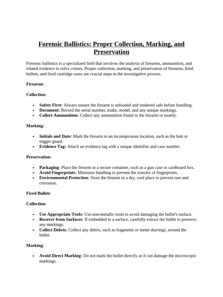 Forensic Ballistics Semi-Guide | PDF | Ammunition | Forensic Science
