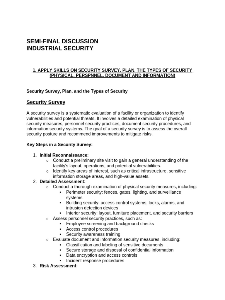 Comprehensive Security Survey Guide | PDF | Security | Computer Security