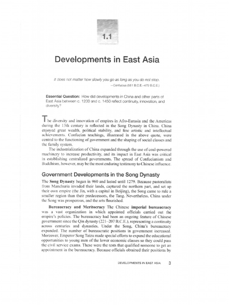 1 1+Developments+in+East+Asia+ | PDF