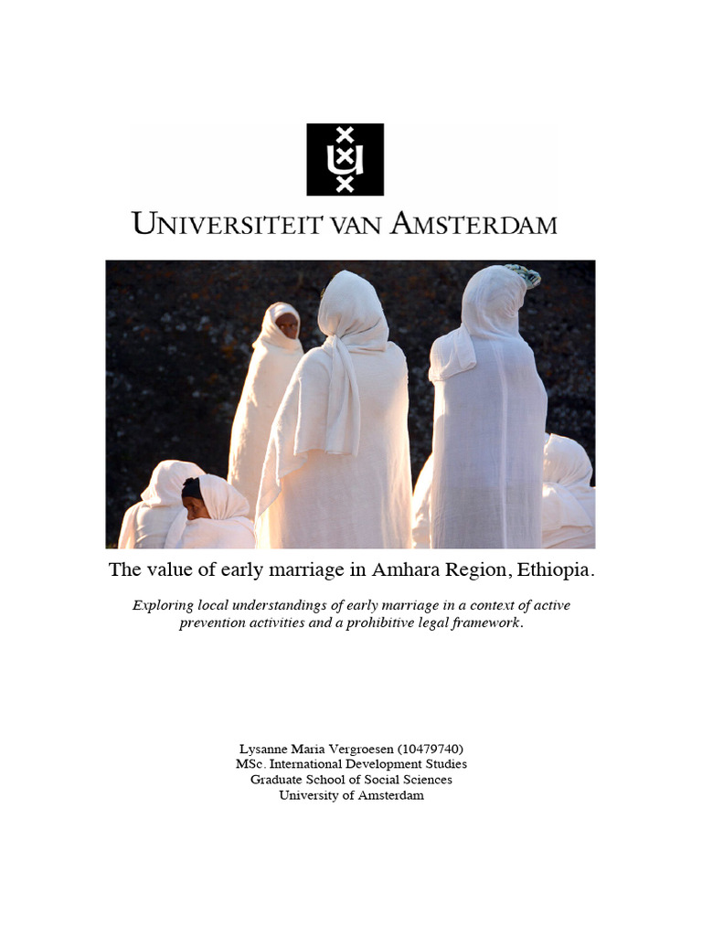 Early Marriage Insights in Amhara, Ethiopia | PDF | Non Governmental ...