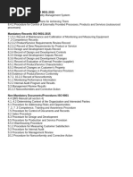 ISO 9001:2015 Master Document List | PDF