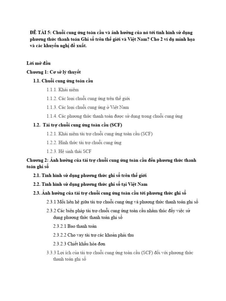 Outline đề tài 5 | PDF