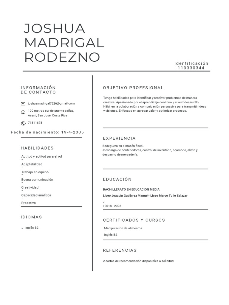 CV Joshua 2024 | PDF
