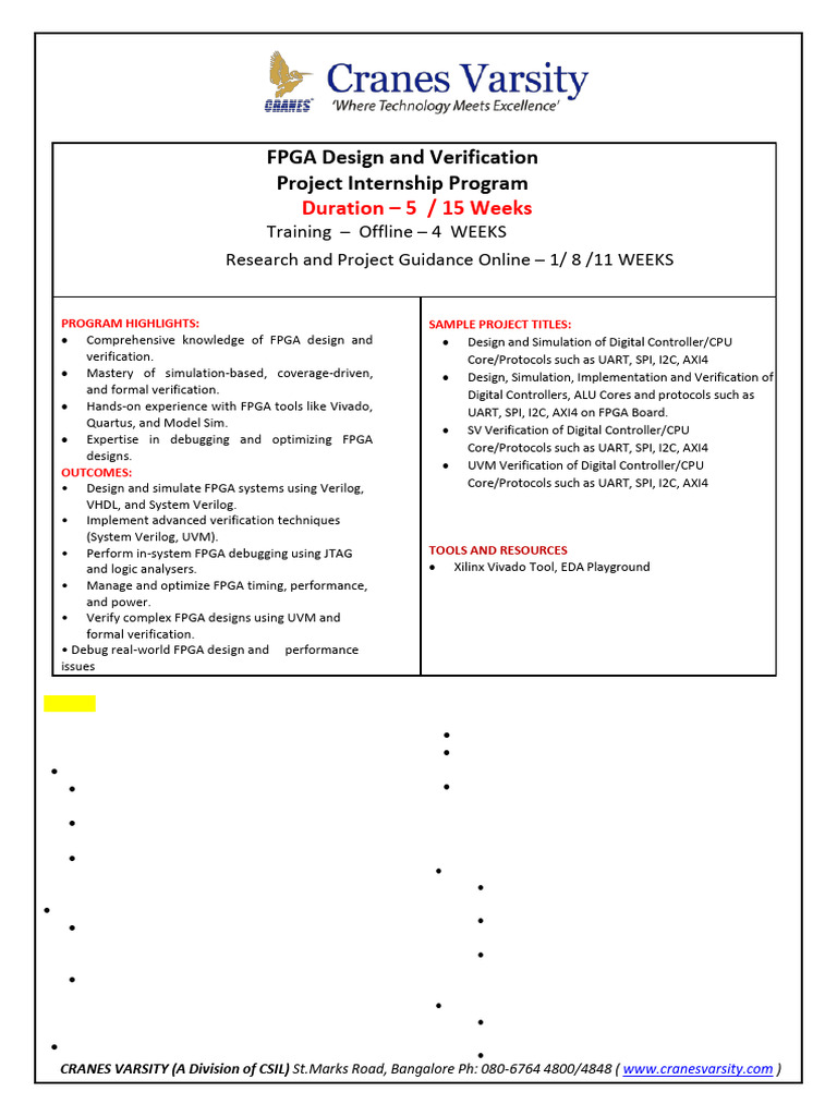 Fpga Design And Verification Program Pdf Field Programmable Gate Array Vhdl