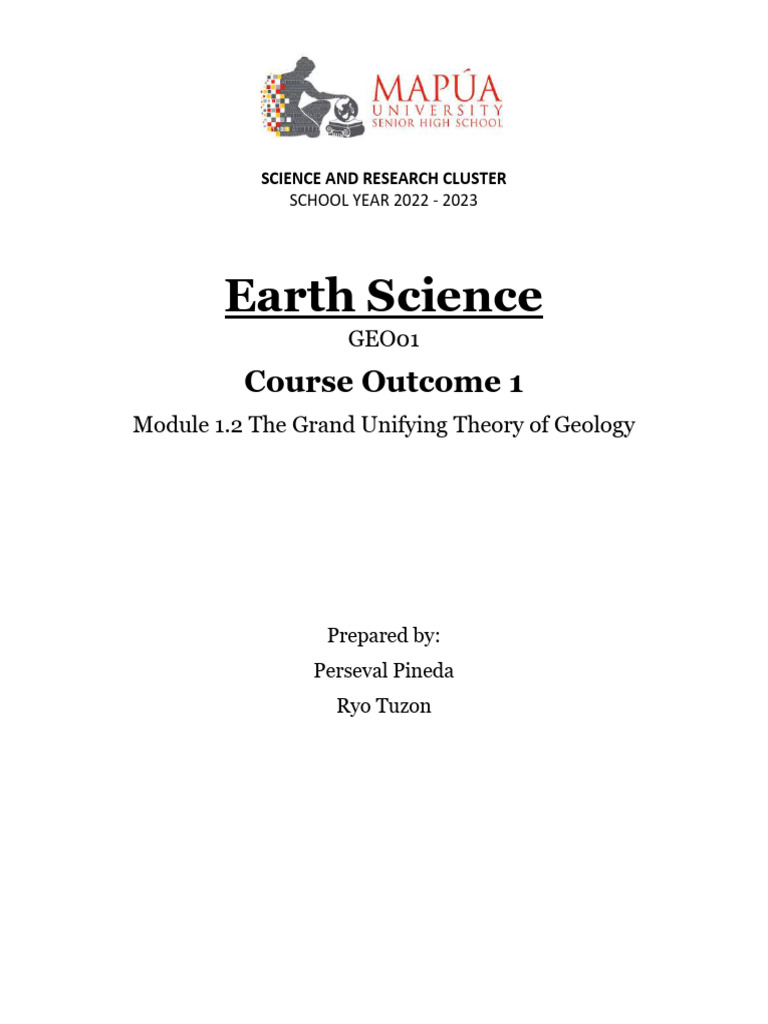 GEO01 CO1 Module 1.2 The Grand Unifying Theory of Geology | PDF | Plate ... GEO01 CO1 Module 1.2 The Grand Unifying Theory of Geology | PDF | Plate ...