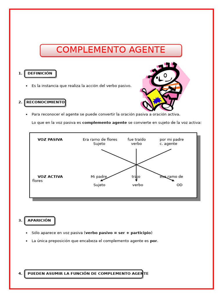 Complemento Agente para Quinto de Secundaria | PDF | Verbo | Asunto ...