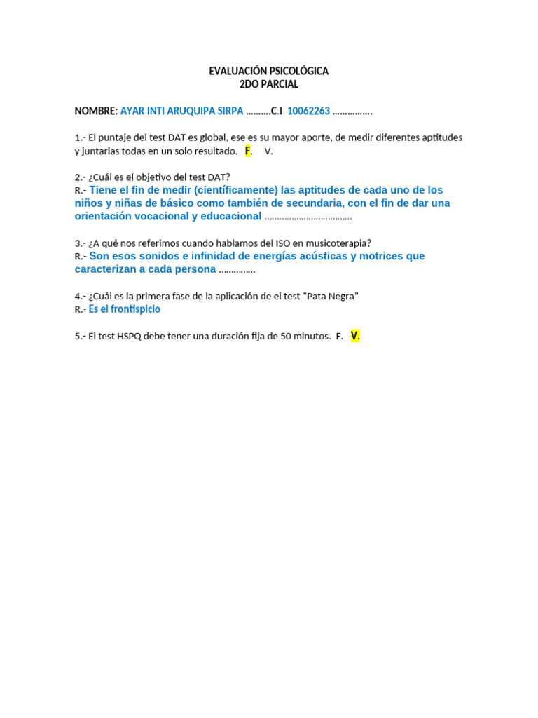 2do Parcial Ayar Inti Aruquipa Sirpa | PDF