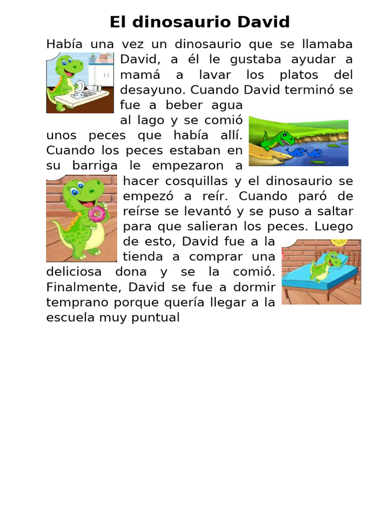 Aventura de David, el Dinosaurio | PDF