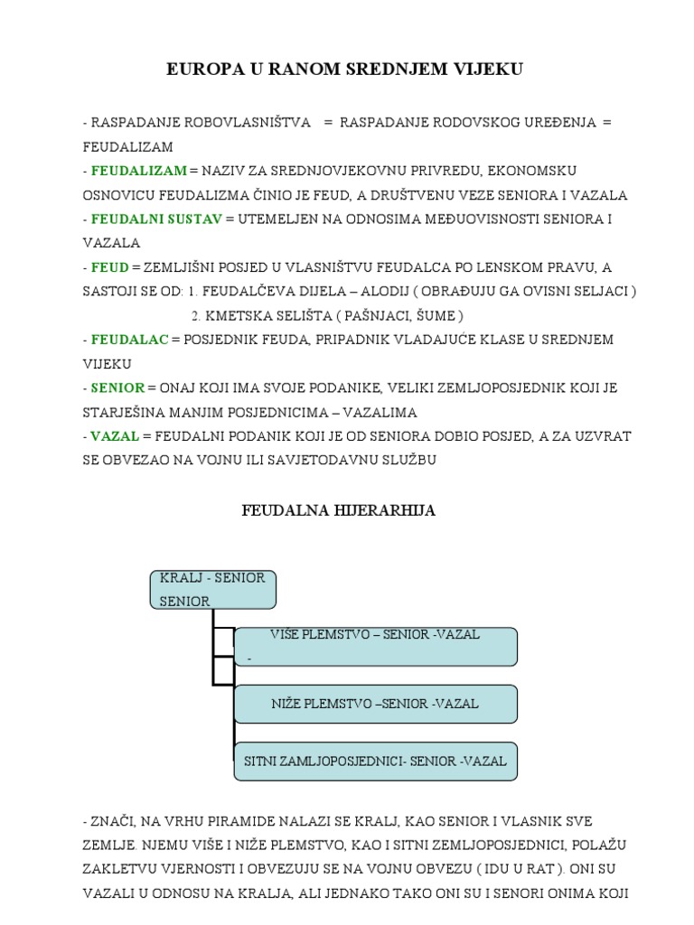Europa U Ranom Srednjem Vijeku | PDF