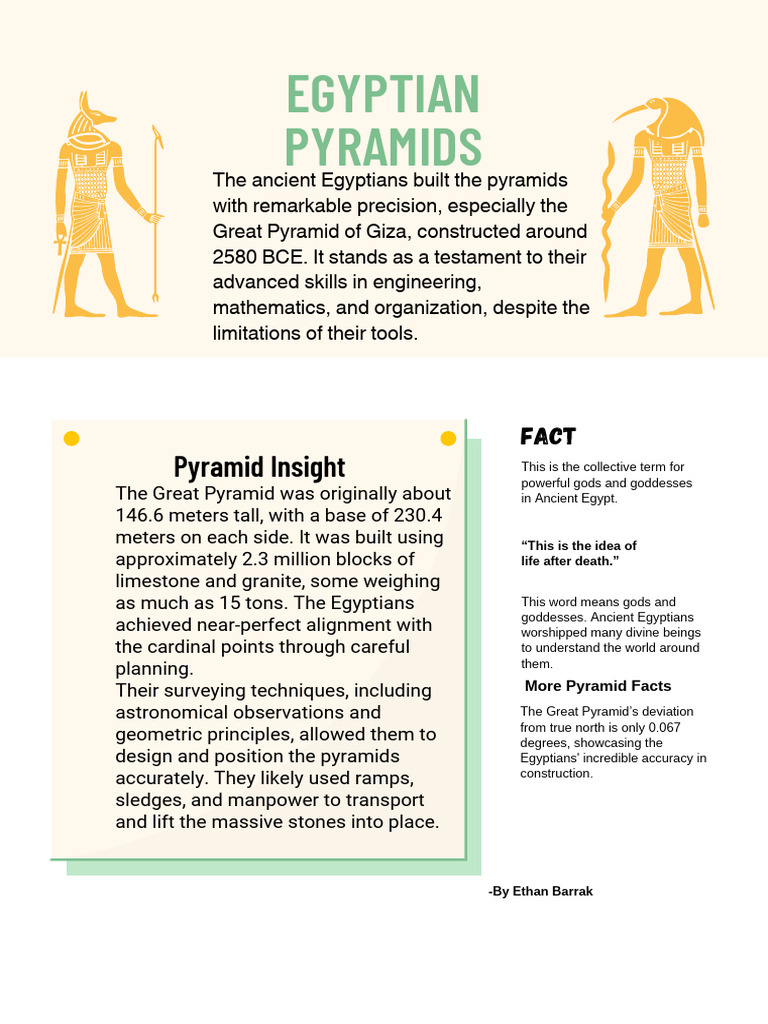 Egyptian Mythology English Worksheet in Cream Green Semi-Realistic Flat ...