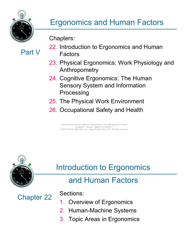 Introduction To Ergonomics | PDF | Human Factors And Ergonomics | Wellness