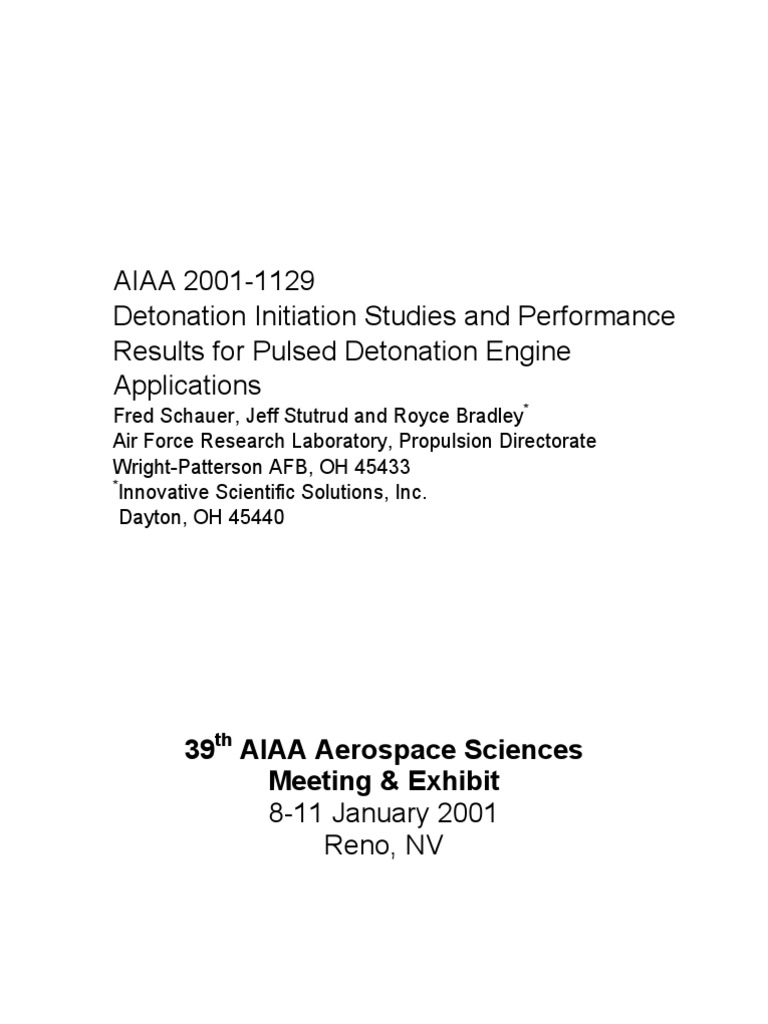 Fred Schauer, Jeff Stutrud and Royce Bradley - Detonation Initiation ...