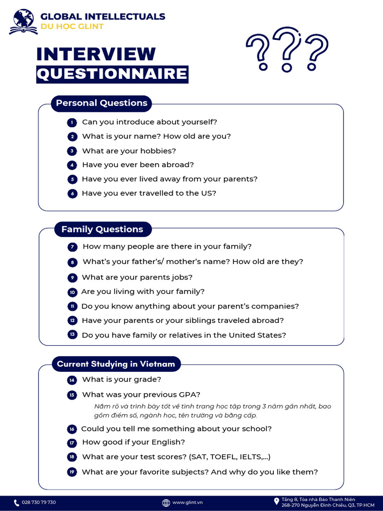 Visa Interview Questionaire | PDF