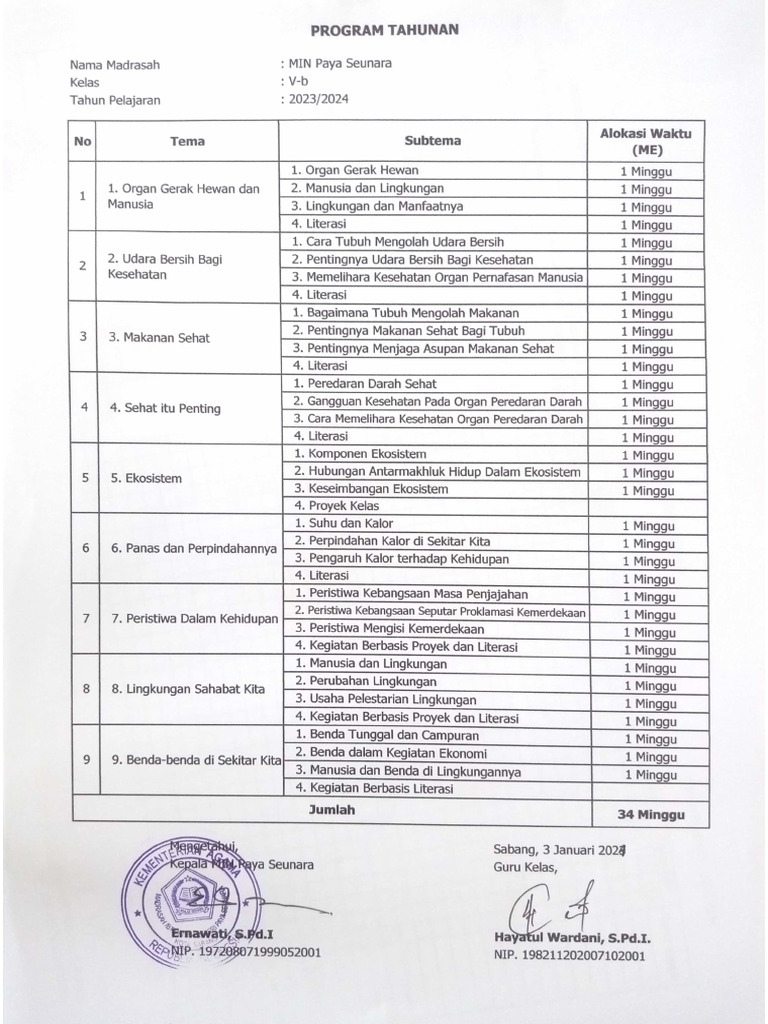 Program Tahunan | PDF