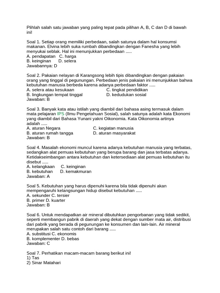 Kisi Kisi Soal Ips Kelas 7 SMTR 2 Kurikulum Merdeka | PDF Kisi Kisi Soal Ips Kelas 7 SMTR 2 Kurikulum Merdeka | PDF