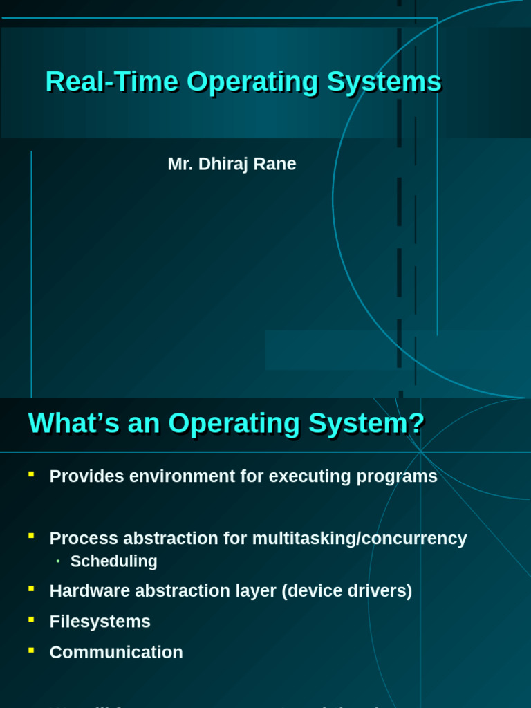 Rtos | PDF | Operating System | Process (Computing)
