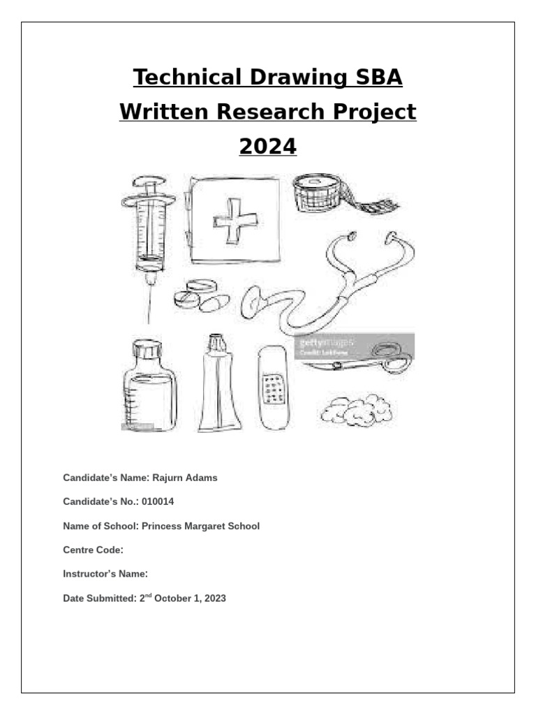 Technical Drawing SBA 2 | PDF | First Aid | Burn