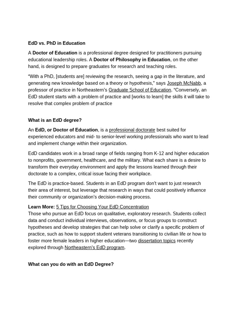 EdD | PDF | Learning | Cognition