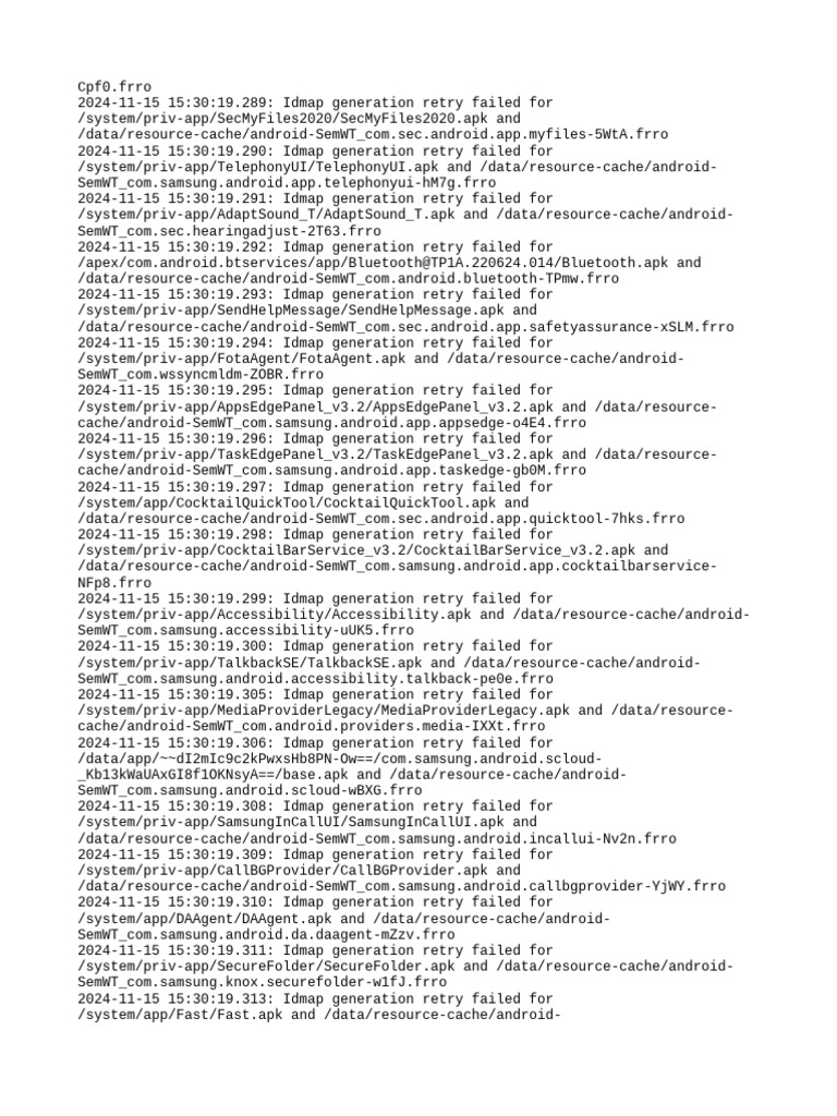 Idmap Generation Retry Failures | PDF | Android (Robot) | Windows Nt