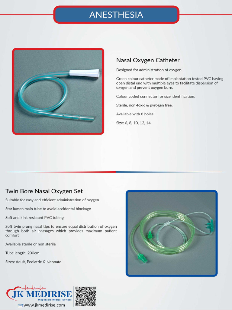 Nasal Oxygen Catheter | PDF