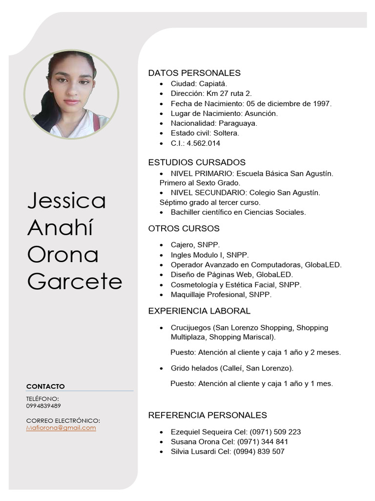 C.V. Jessica Orona | PDF
