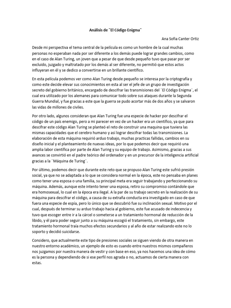 Análisis Del Código Enigma | PDF | Alan Turing