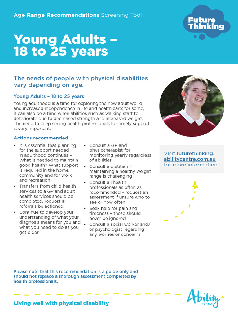 Age Range Recommendations - Young Adults 18 To 25 Years | PDF