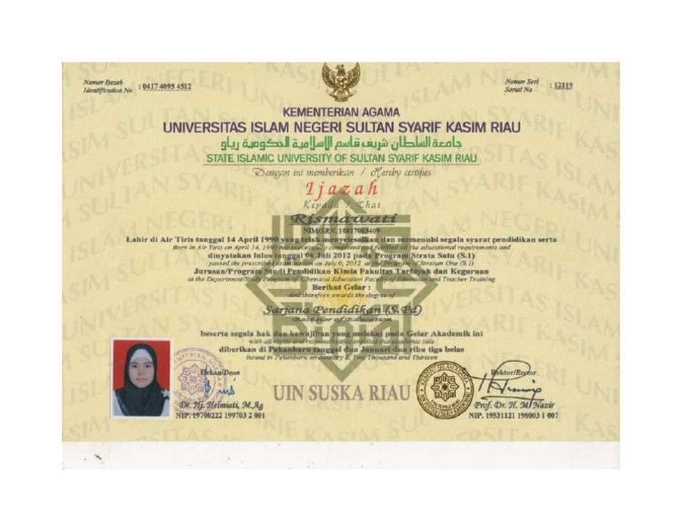 Risma Ijazah S1-1 | PDF