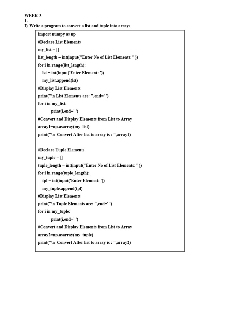 Week-3 Python Lab Programs | PDF | Parameter (Computer Programming) | Computing