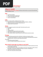 Understanding the SLAM Technique in Safety | PDF | Occupational Safety ...