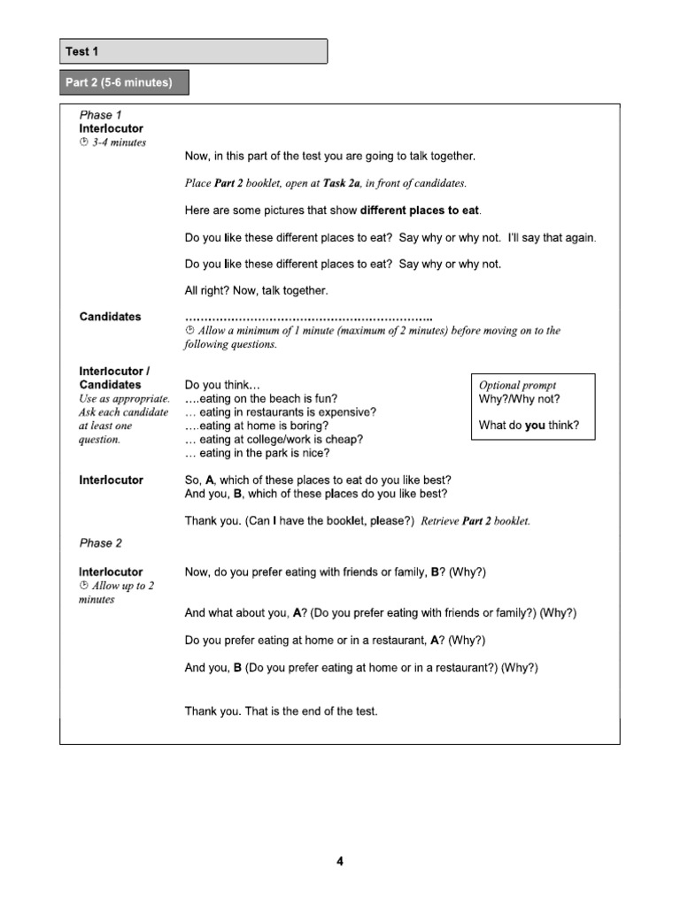 Speaking Part 2 | PDF