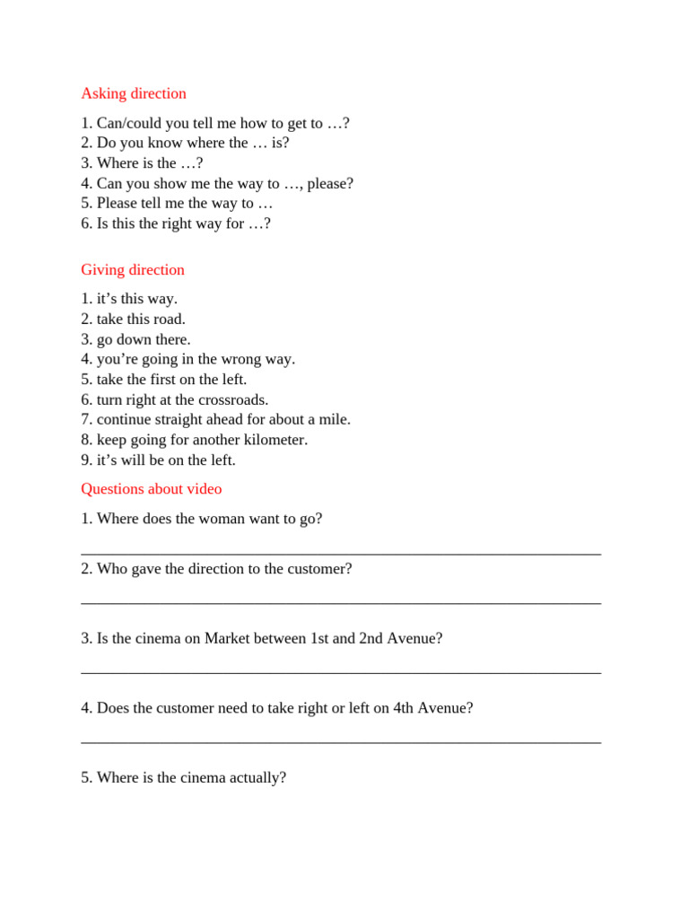 Developing Asking Direction | PDF