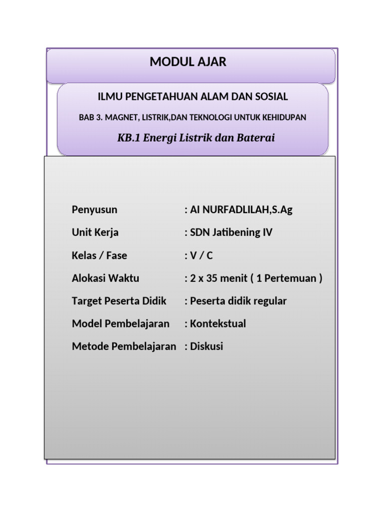 Modul Ajar Fase C IPAS | PDF