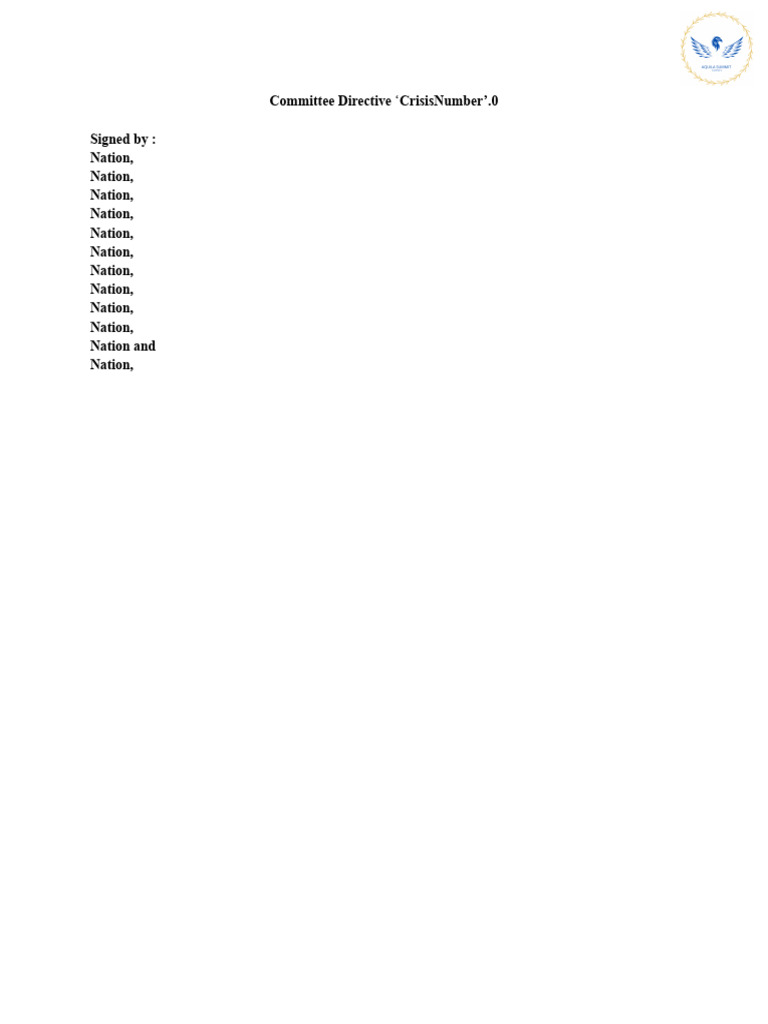 MUN Directive Format Guidelines | PDF